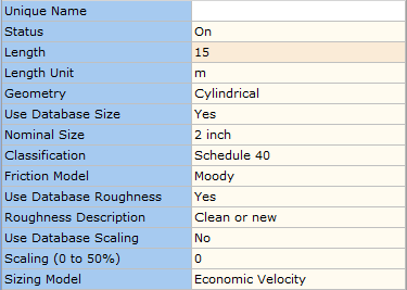 FluidFlow Equipment Sizing